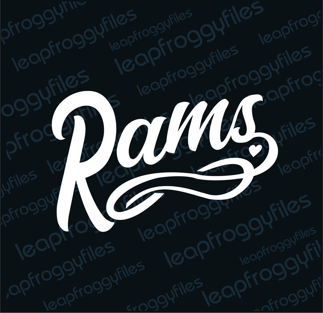 Rams Mascot Swirly Design/rams School Mascot/rams Travel Ball Team ...