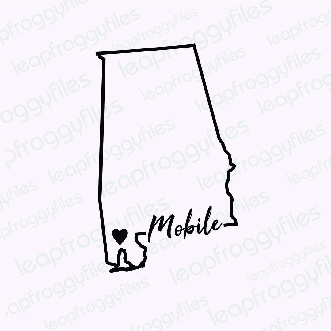 City of Mobile Alabama Svg File/mobile Alabama Pride/state of Alabama ...