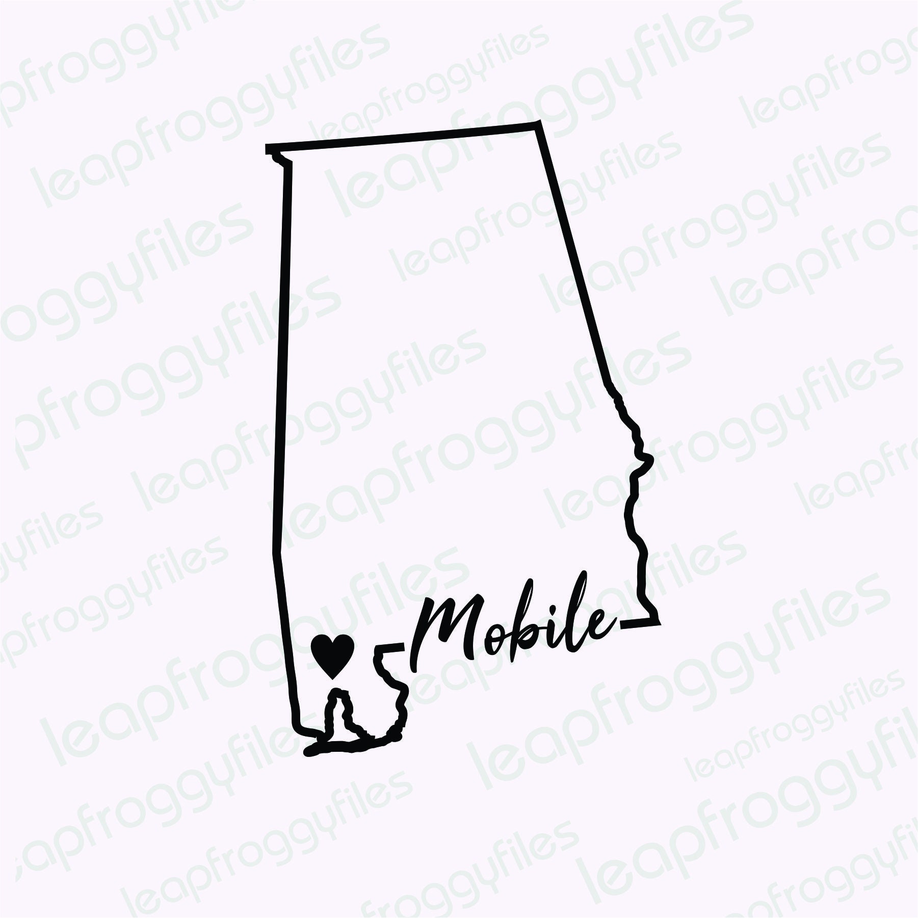 City of Mobile Alabama Svg File/mobile Alabama Pride/state of Alabama ...