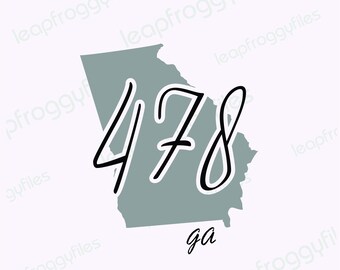 478 Area Code - Etsy