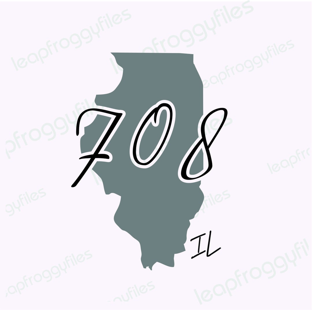 Illinois Area Code 708 illinois Svg Png Eps File For Area Code Etsy Illinois Area Code 708 illinois Svg Png Eps File For Area Code Etsy
