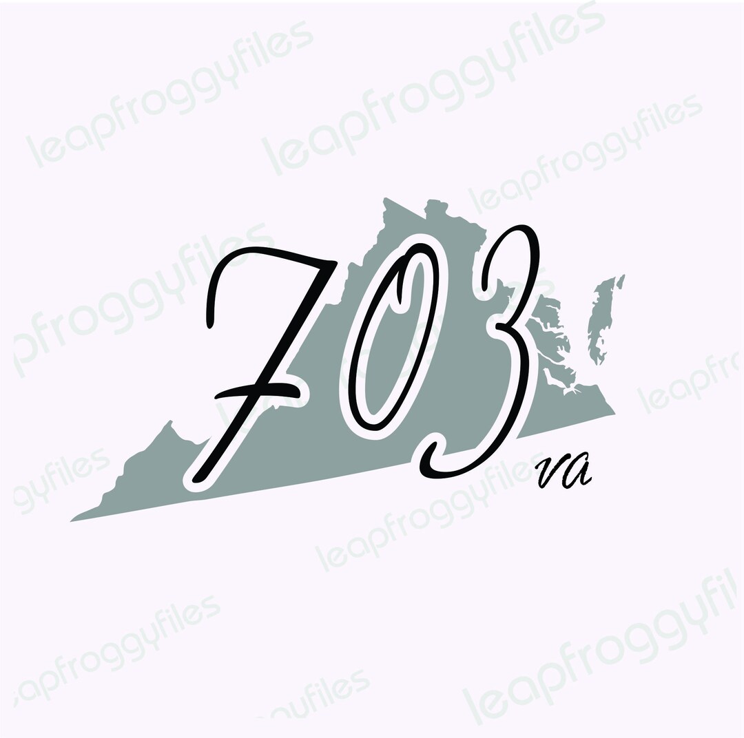 Virgina Area Code 703 Area Code 703 Svg File/svg Png Eps Dxf/virginia ...