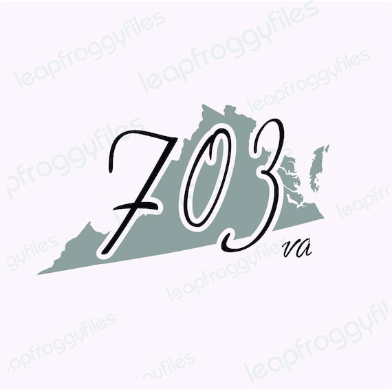 Virgina Area Code 703 Area Code 703 Svg File/svg Png Eps | Etsy