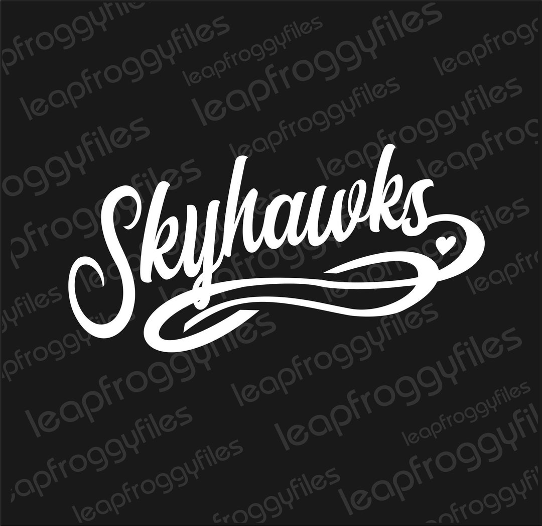 Skyhawks Mascot Swirly Design/skyhawks School Mascot/skyhawk Travel ...