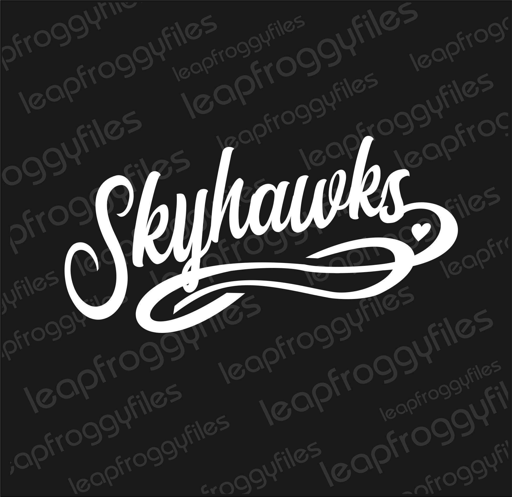 Skyhawks Mascot Swirly Design/skyhawks School Mascot/skyhawk Travel ...