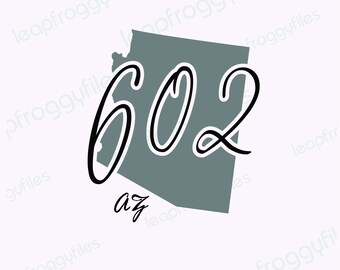 Area Code 602 File - Etsy