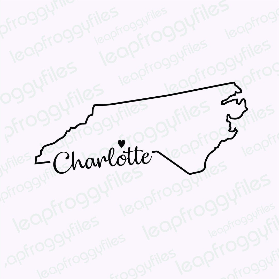 Charlotte North Carolina Svg File/charlotte Nc Pride/state of North ...