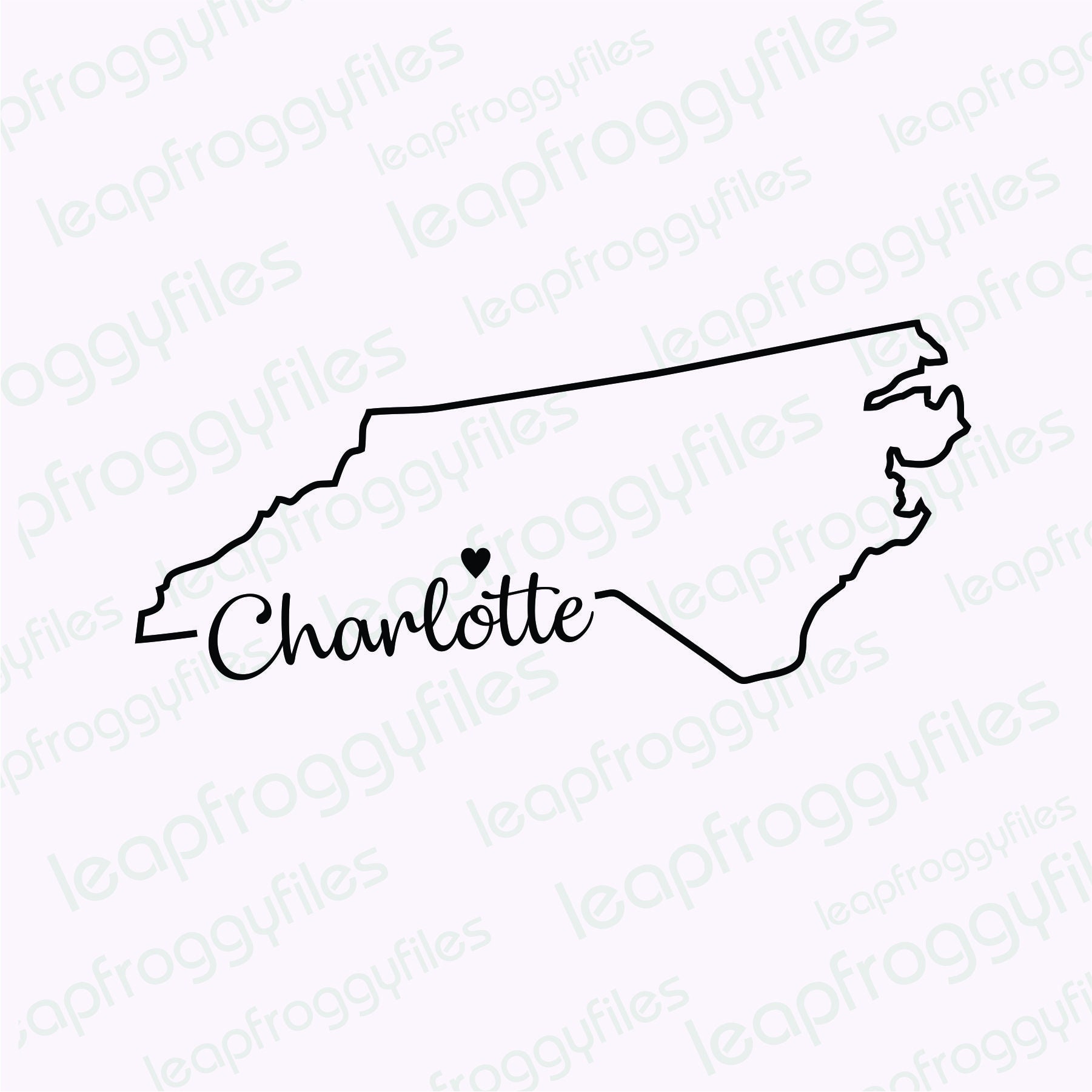 Charlotte North Carolina Svg File/charlotte Nc Pride/state of North ...