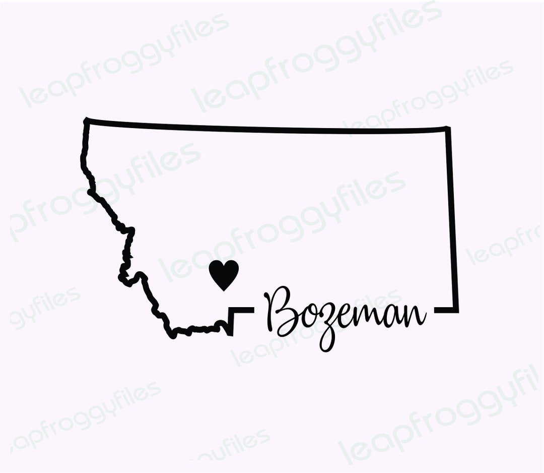 City of Bozeman Montana Svg File/bozeman Montana Pride/state of Montana ...