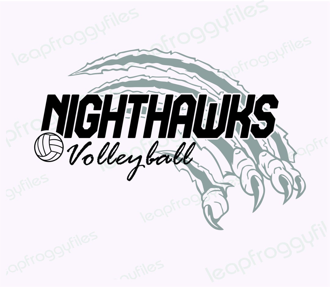 Bird Claw Nighthawks Volleyball/nighthawks Mascot Volleyball/travel ...