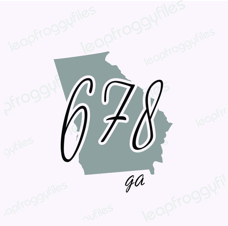 Georgia Area Code 678 Area Code 678 Svg File/svg Png Eps Dxf/georgia ...