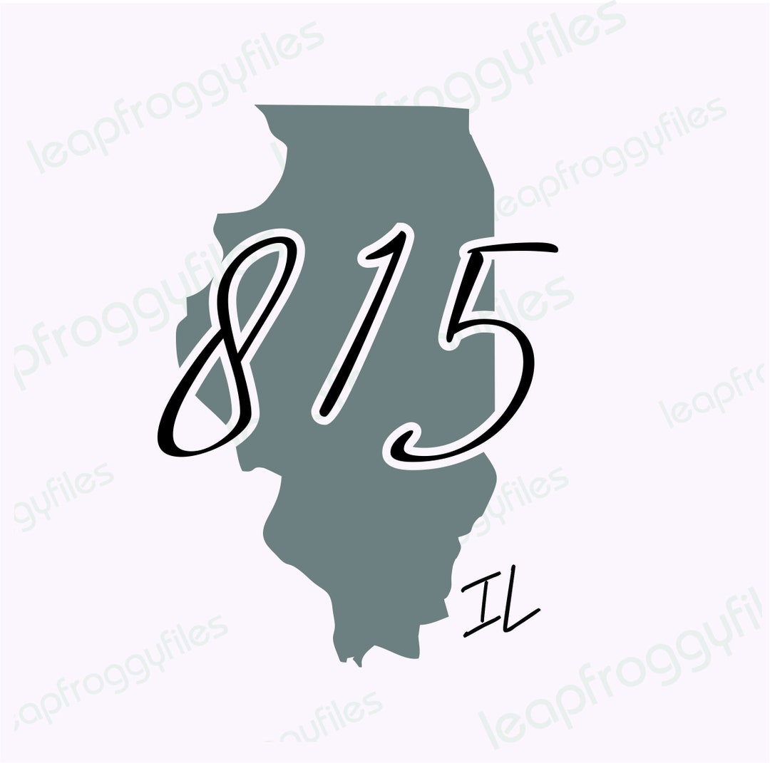 Illinois Area Code 815/illinois Svg Png Eps File for Area Code 815 ...