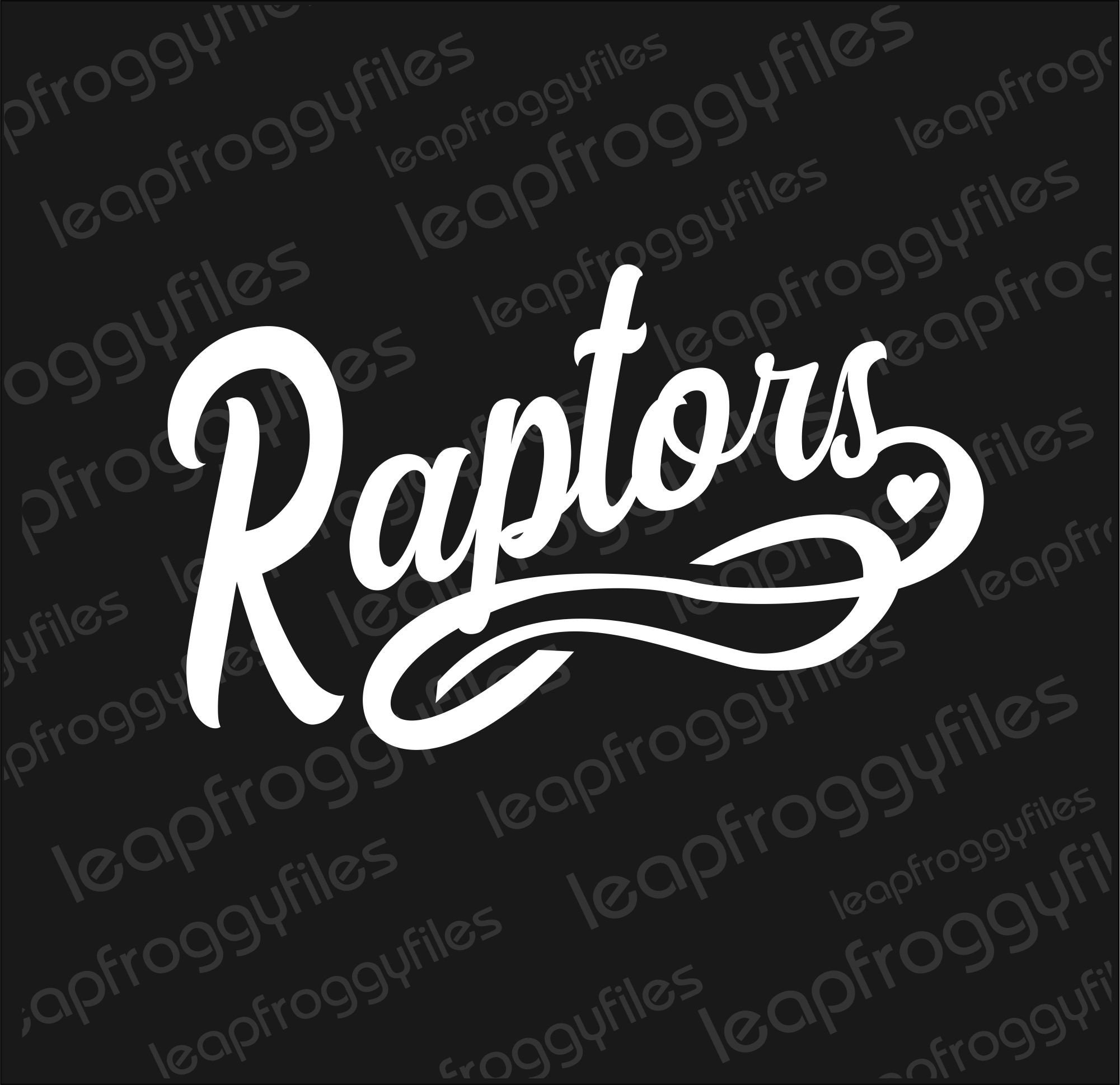 Raptors Mascot Swirly Design/raptors School Mascot/raptors Travel Ball ...