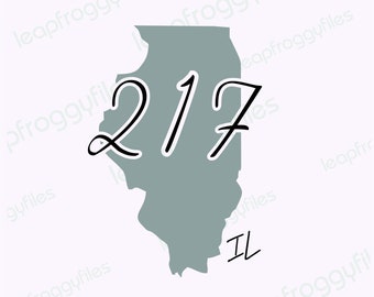 217 Area Code - Etsy