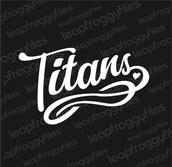Titans Mascot Swirly Design/titans School Mascot/titans Travel - Etsy