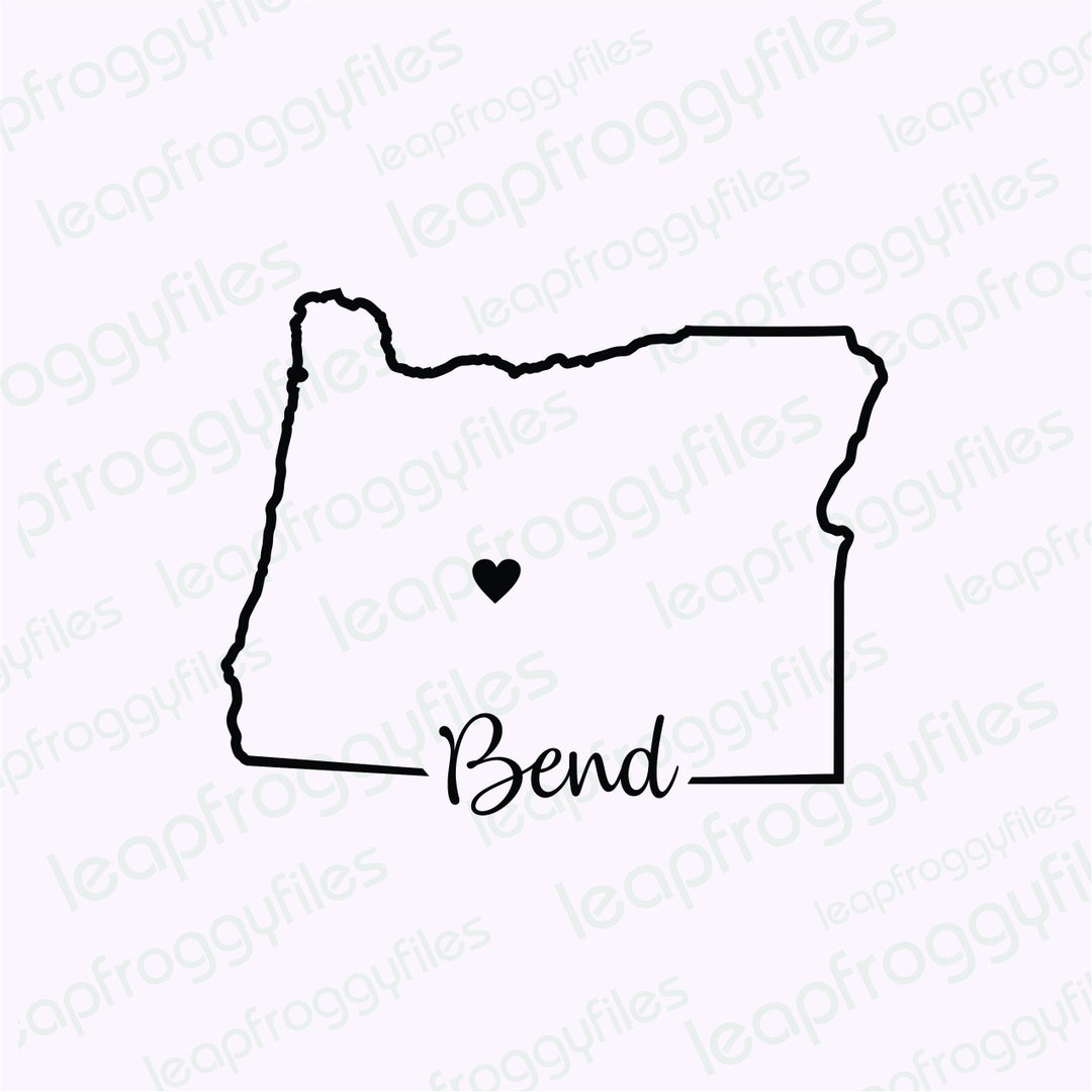 City of Bend Oregon Svg File/bend Oregon Pride/state of Oregon/shape of ...