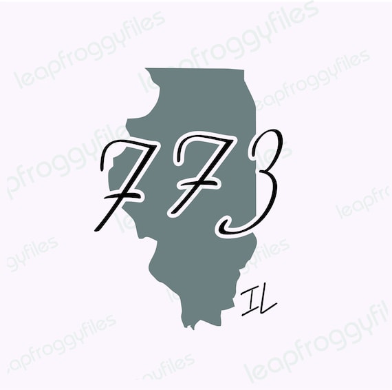 Illinois Area Code 773/illinois Svg Png Eps File for Area Code - Etsy