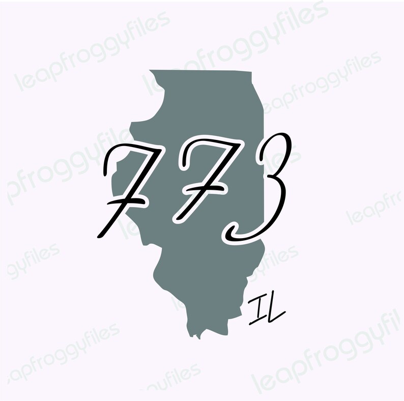 Illinois Area Code 773/illinois Svg Png Eps File for Area Code - Etsy
