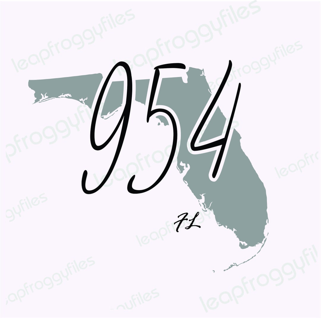 Florida Area Code 954 Area Code 954 Svg File svg Png Eps Etsy Florida Area Code 954 Area Code 954 Svg File svg Png Eps Etsy