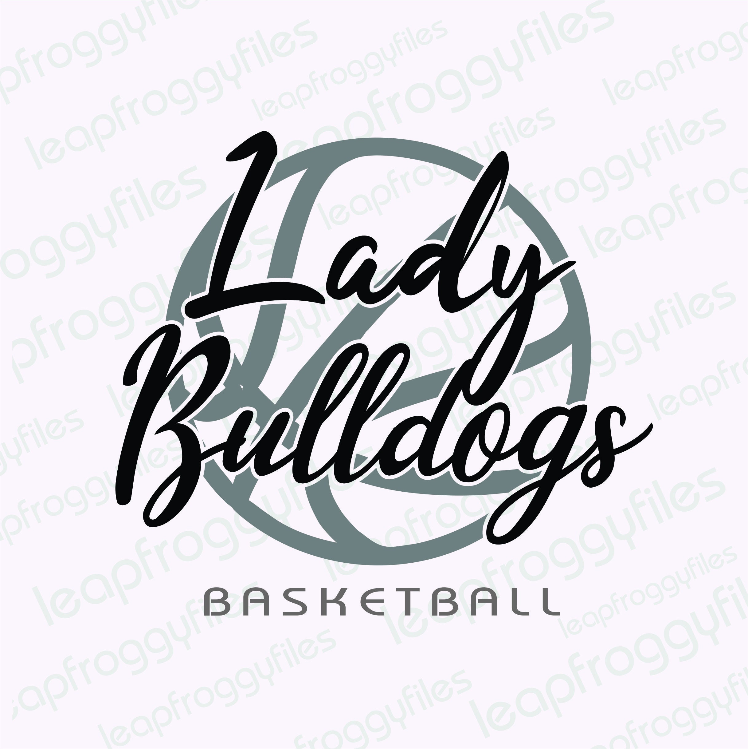 Lady Bulldog Basketball Clipart