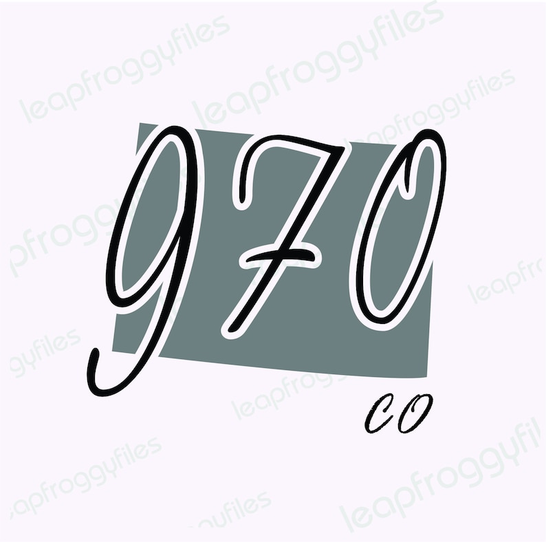 Colorado 970 Area Code 970 Svg File/svg Png Eps Dxf/colorado State ...