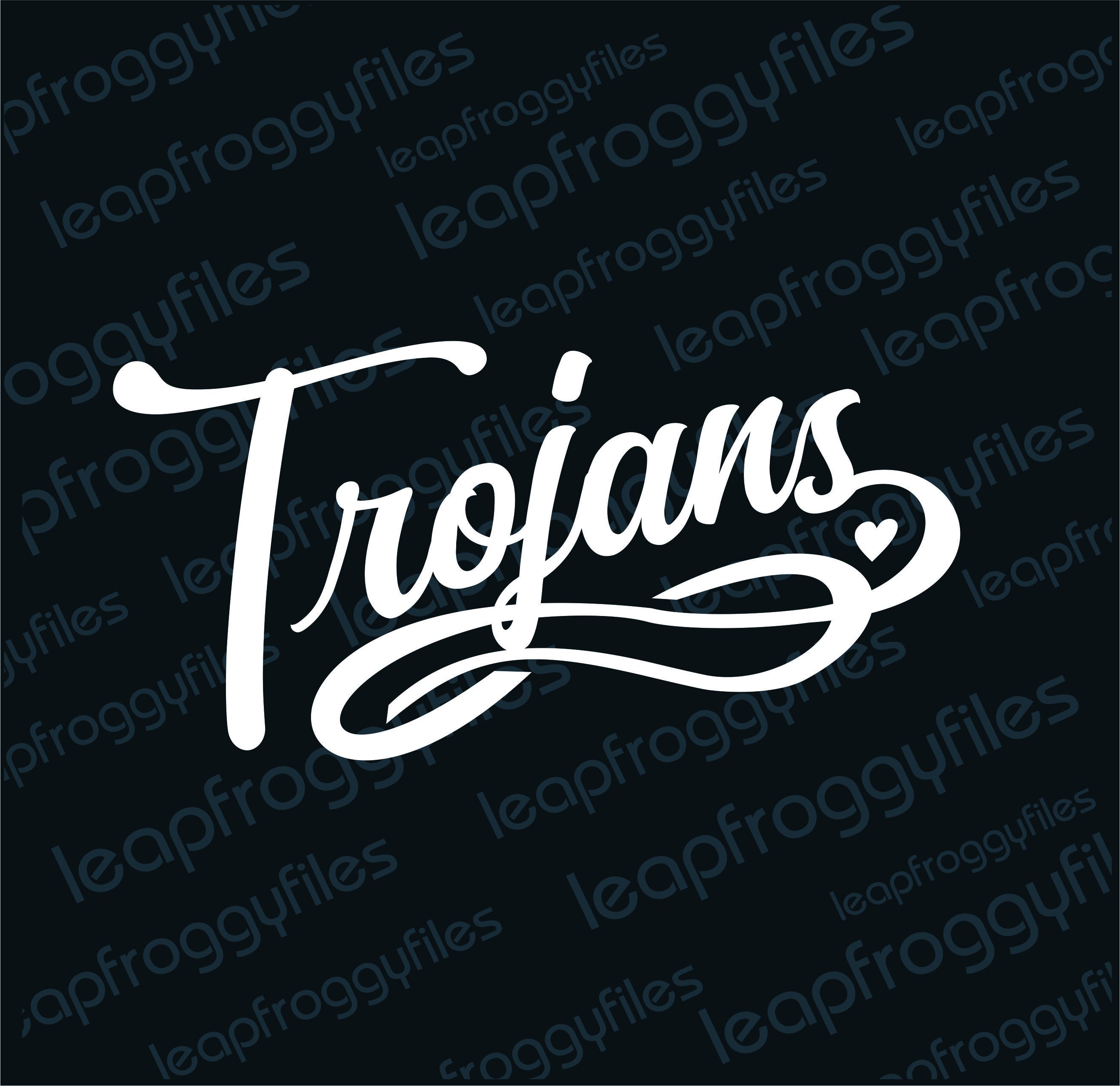 Trojans Mascot Swirly Design/trojans School Mascot/trojans Travel Ball ...