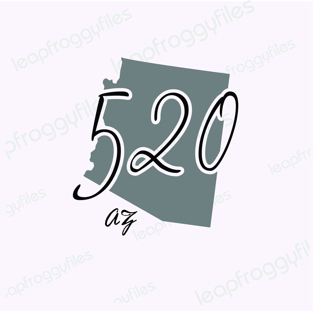 Arizona 520 Area Code 520 Svg File/svg Png Eps Dxf/arizona State Shirt ...