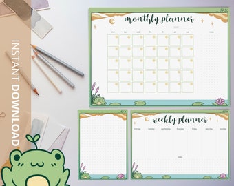 Kawaii Frog Planner - Etsy