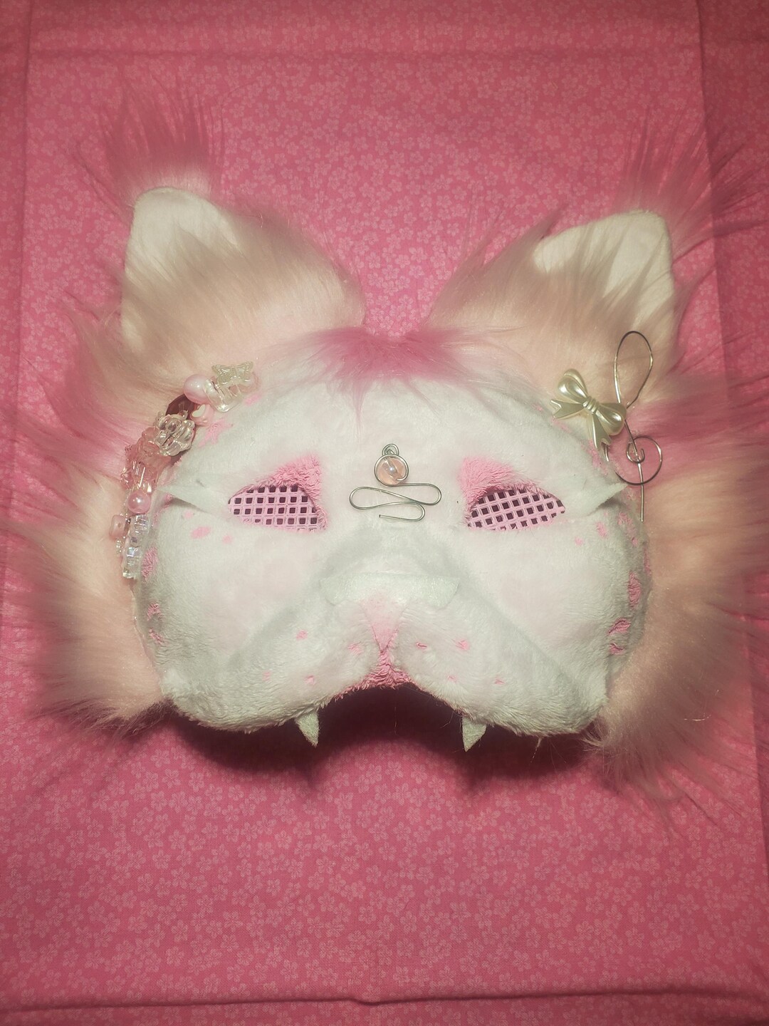 SUPER Cute Pink Cat Mask - Etsy