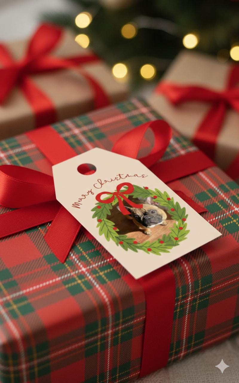 Custom Personalized Christmas Gift Tags With Photo | Printable Holiday ...