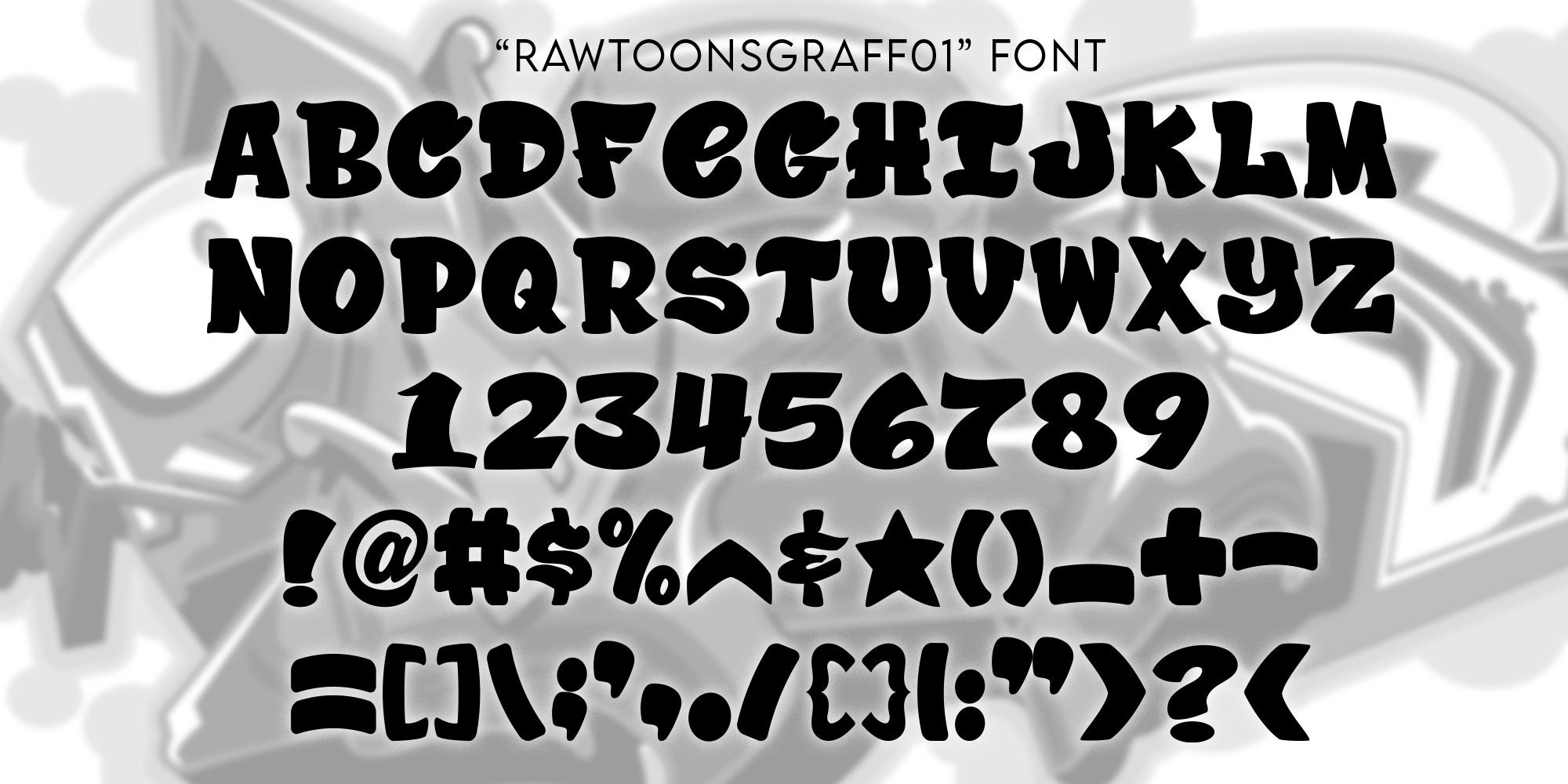Rawtoonsgraff01-font hand Drawn Graffiti Art Inspired Font .otf & .ttf ...