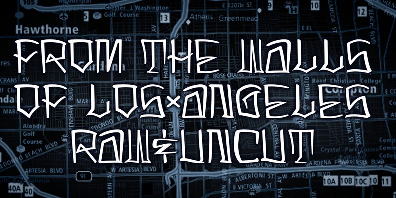 LA Gang Font Set01 - Etsy