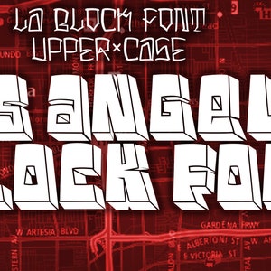 LA Block Font - Etsy