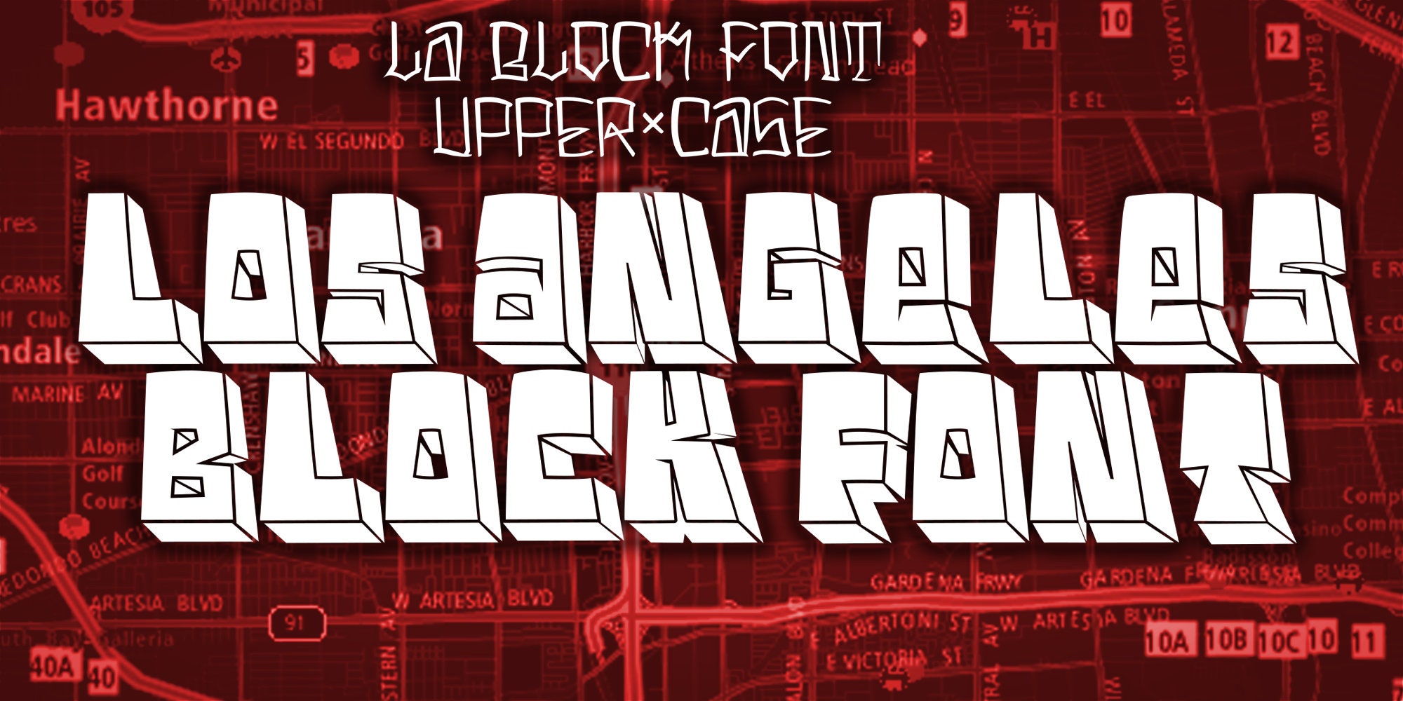 LA Block Font - Etsy