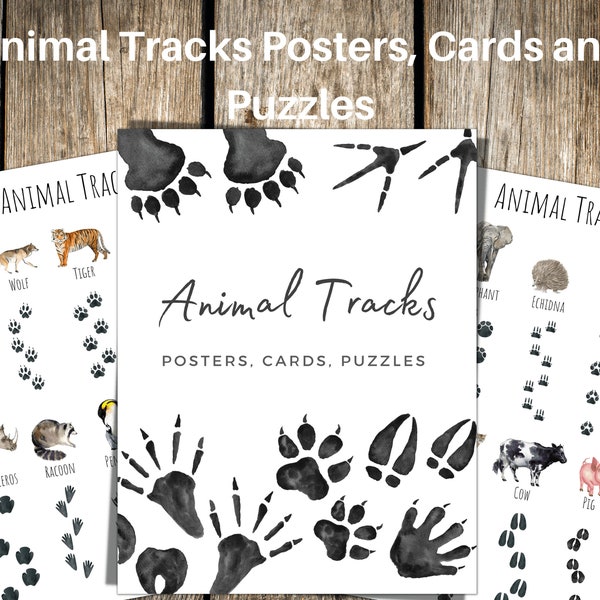 Animal Tracks Puzzles - Etsy