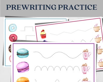 Prewriting Garden Line Tracing Worksheets for Preschool Fine - Etsy