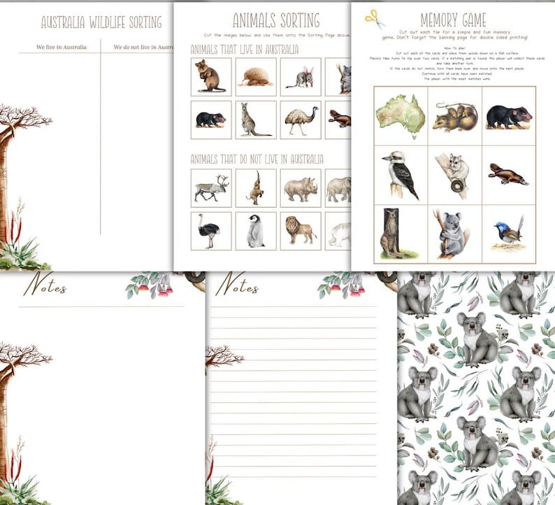 Australian Animals Unit Study: Homeschool Science Printable (instant ...