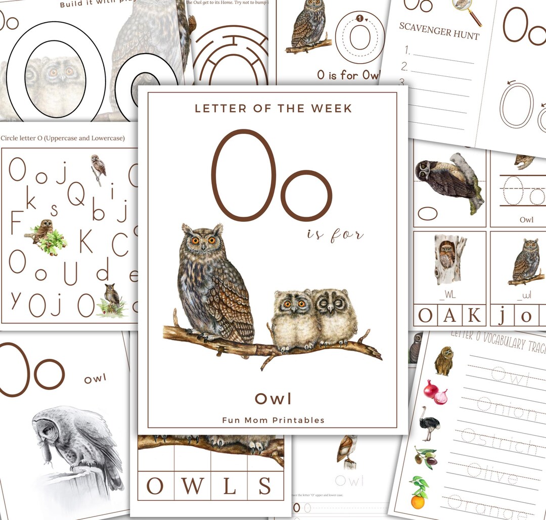 LETTER of the WEEK, O is for Owl, Letter O Activities, Alphabet ...