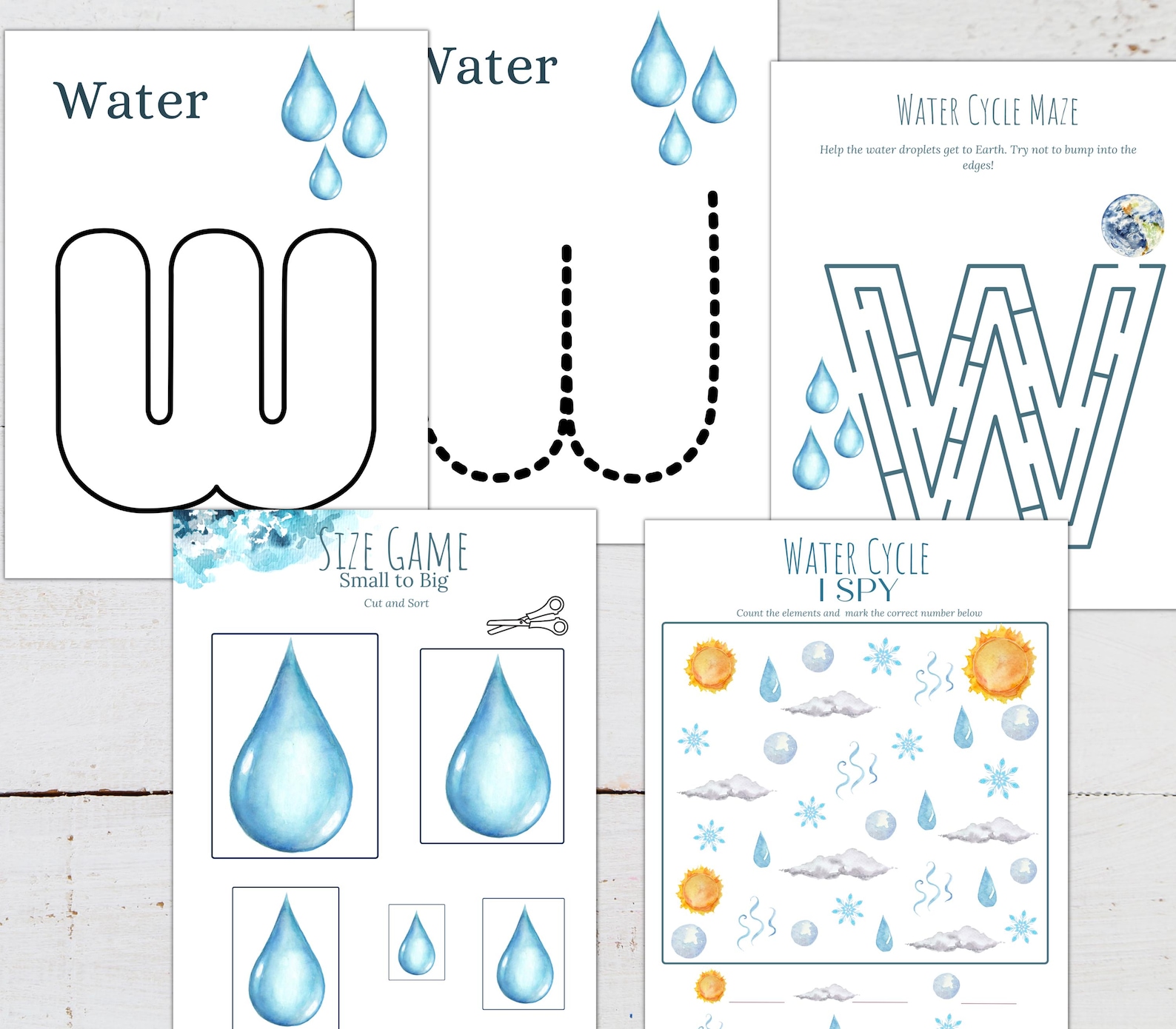WATER CYCLE Unit Study, Process, Nature Study, Science, Handwriting ...