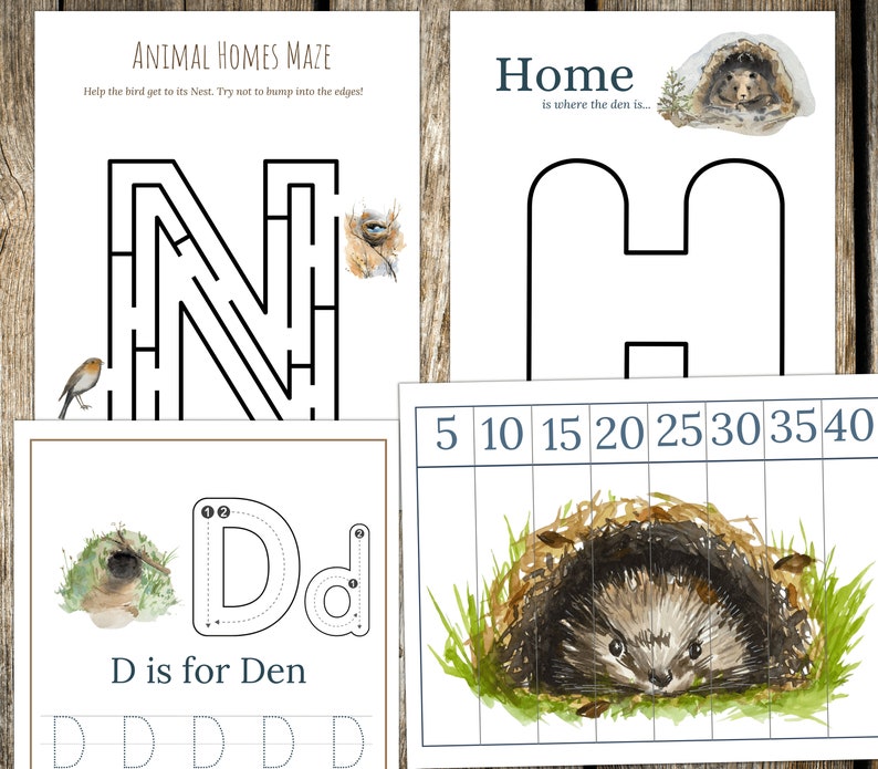 ANIMAL HOMES Unit Study Nature Study Science Handwriting - Etsy