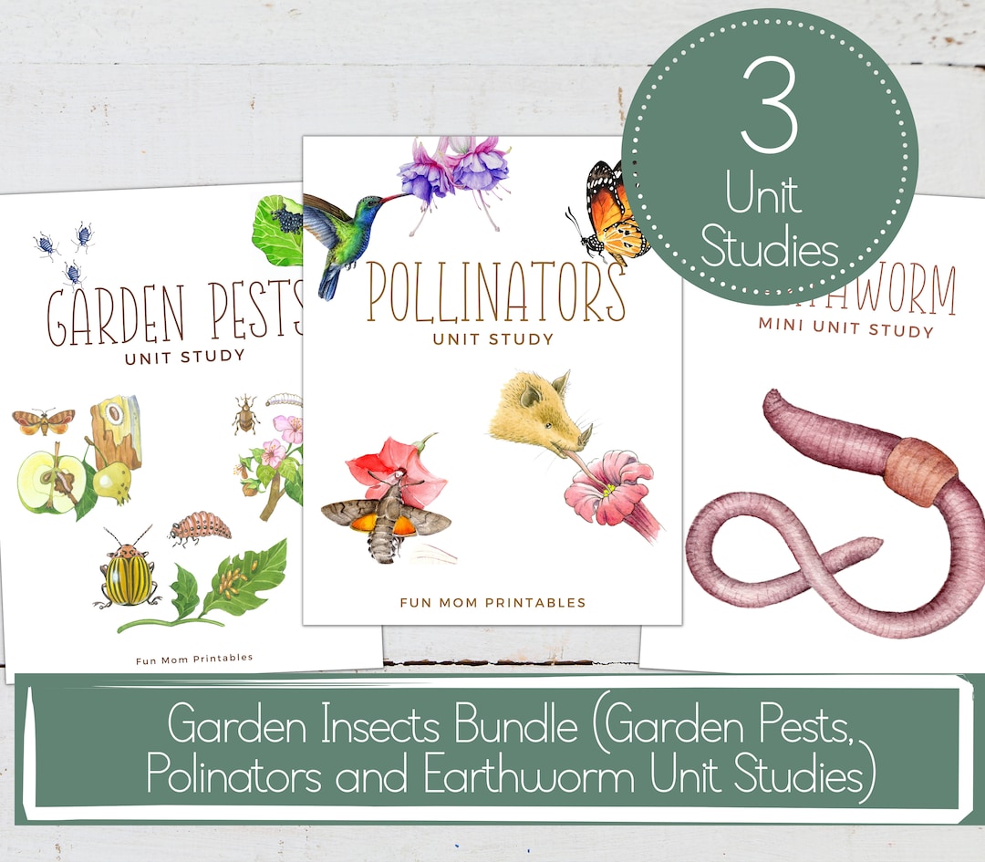 GARDEN INSECTS BUNDLE, Garden Pests Unit, Pollinators Unit, Earthworm ...