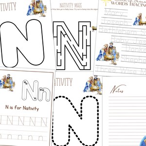 NATIVITY Unit Study, Vocabulary, Jesus Birth Story, Handwriting ...