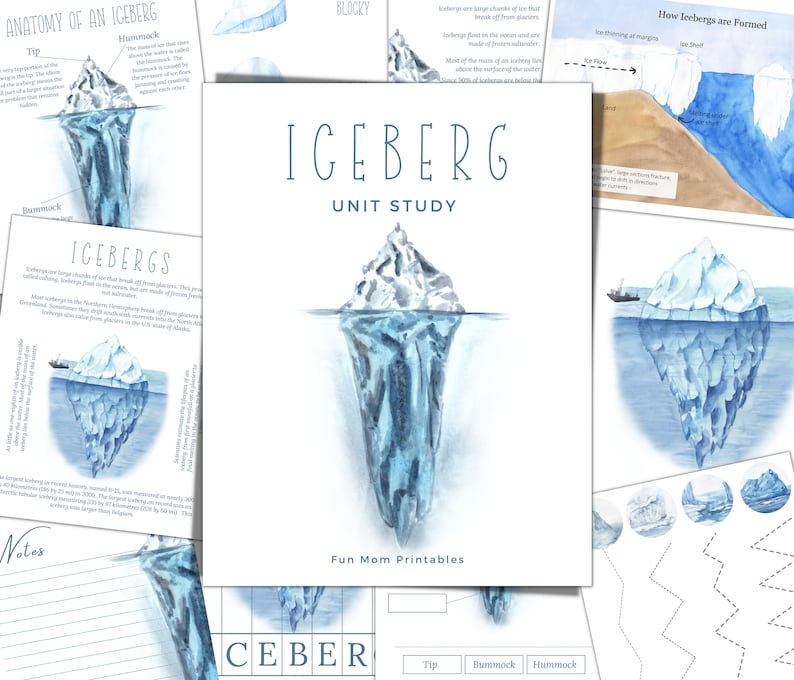 ICEBERG Unit Study, Nature Study, Science, Handwriting, Homeschool ...