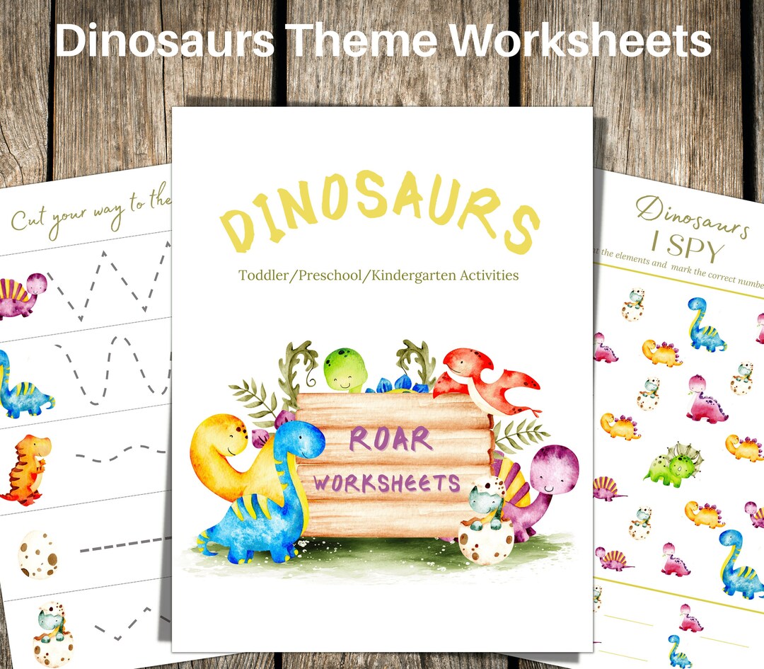 Dinosaur Activity Worksheets: Preschool & Kindergarten (digital ...