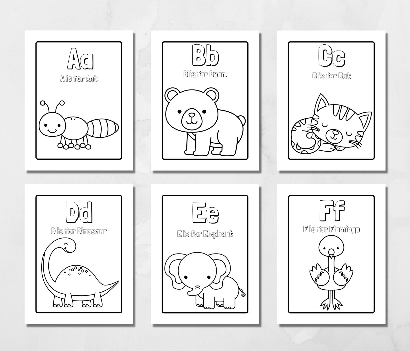 Alphabet Coloring Pages for Kids Printable ABC Coloring Book - Etsy