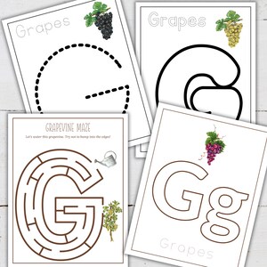 LETTER of the WEEK, G is for Grapes, Letter G Activities, Alphabet ...