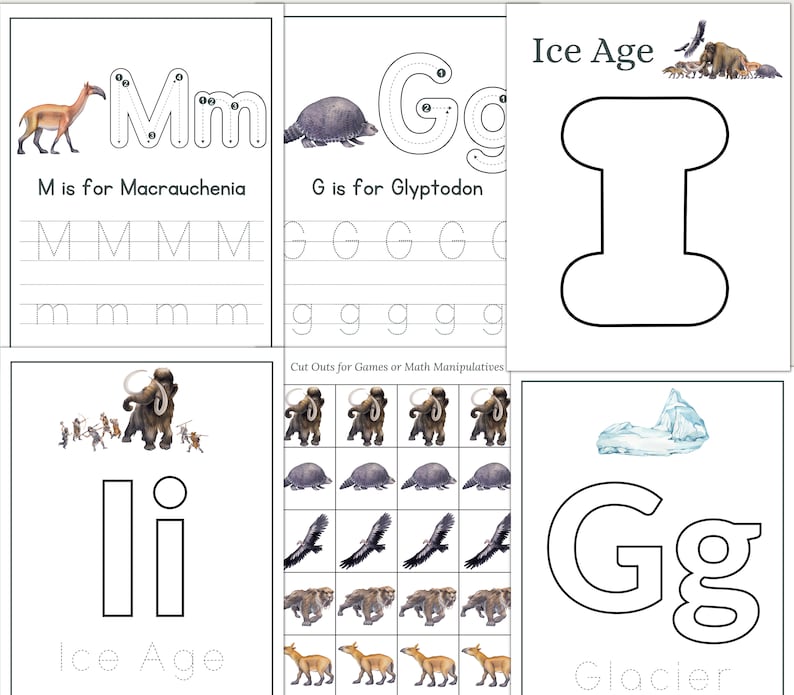 ICE AGE Unit Study Nature Study Science Handwriting - Etsy