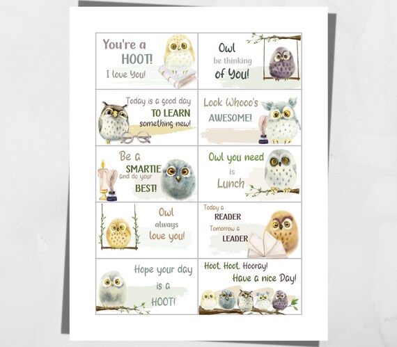 PRINTABLE Notes for Kids School Lunchbox Notes Bedside | Etsy