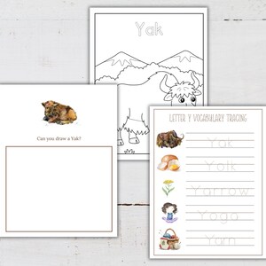 LETTER of the WEEK, Y is for Yak, Letter Y Activities, Alphabet ...