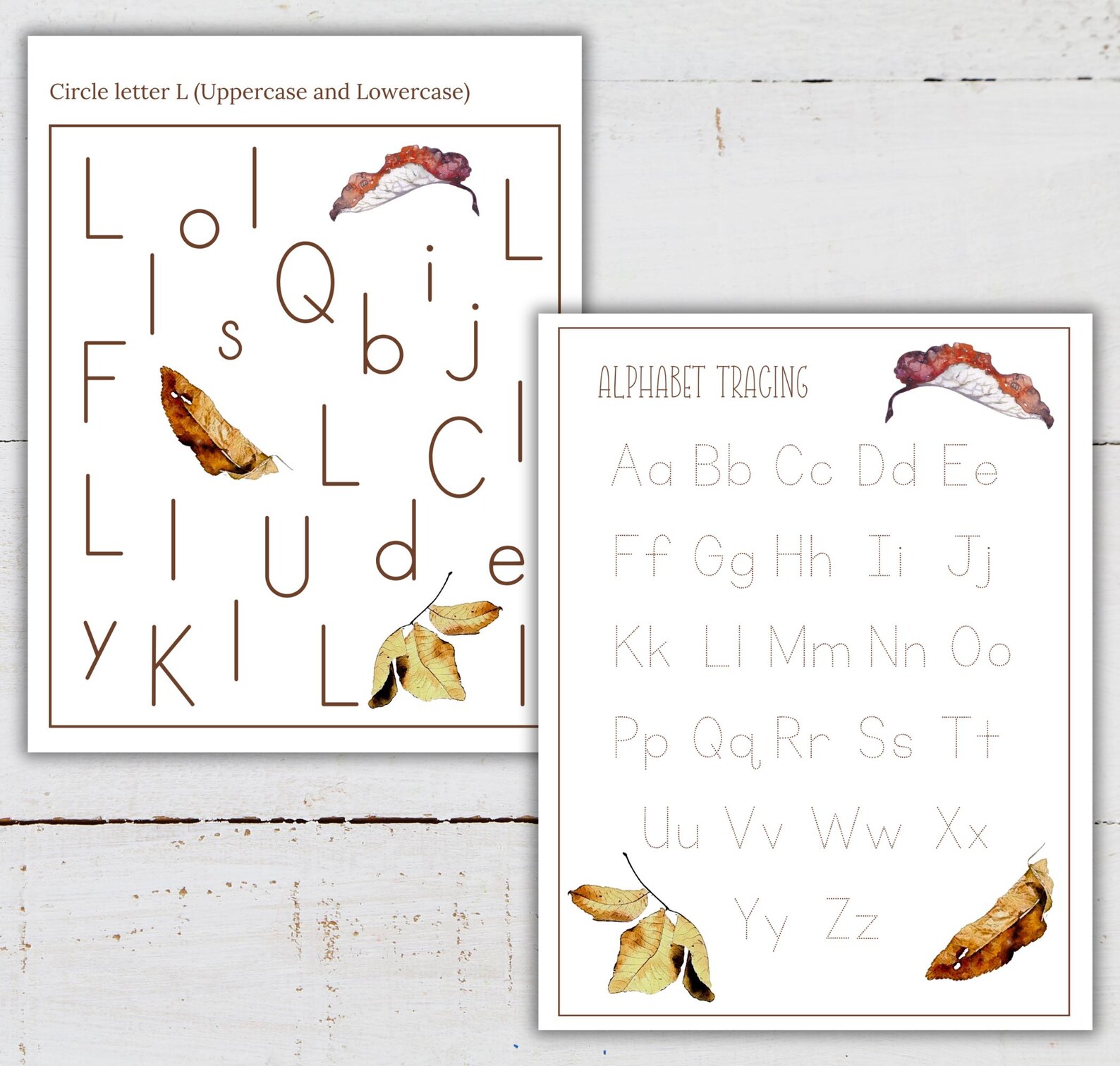 Letter L is for Leaf: Alphabet Learning Printable (instant Download) - Etsy